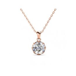 Lilien-Anh&auml;nger - Rose Gold und Kristall