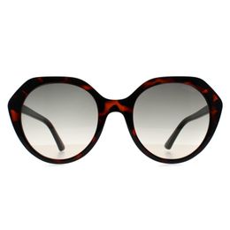 Guess GF6201 52P dunkle havanna graue Sonnenbrille mit Farbverlauf