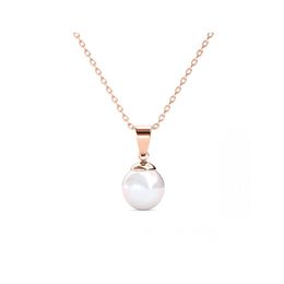 Vollmond-Perlen-Anh&auml;nger - Rose Gold und Kristall