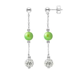 DIADEMA - Ohrringe - Kristall Wei&szlig; & Perlen - Kollektion Kristall Perle