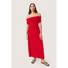 Soaked in Luxury Jerseykleid Feminine Form Salsa red