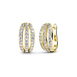 Elegante Ohrringe - Gold und Kristall