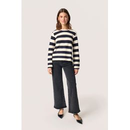 Soaked in Luxury Strickpullover Lockere Passform blue white