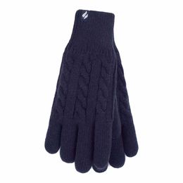 Heat Holders Damen Kabelstrick 2,3 Tog Fleecegef&uuml;tterte thermische Winterhandschuhe