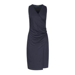 &Auml;rmelloses Kleid in Wickeloptik in Marineblau