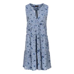 &Auml;rmelloses gebl&uuml;mtes A-Linien-Kleid