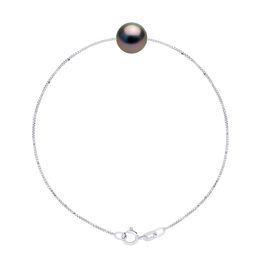 Armband Love Links Link Venezianisch aus Silber 925, verziert mit einer echten Tahiti-Zuchtperle rund 9-10 mm