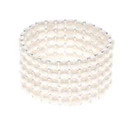 DIADEMA - Armband - Echte S&uuml;&szlig;wasserperlen - Wei&szlig;