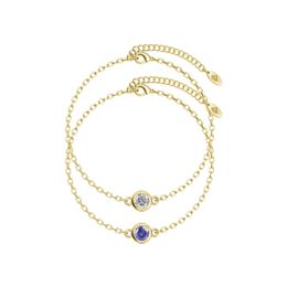 Geburtsstein-Armb&auml;nder &ndash; Gold, Kristall und Lila