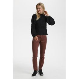 Cream Bluse mit langen &Auml;rmeln feminine Silhouette black
