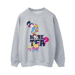 Disney - "Alice In Wonderland More Tea" Sweatshirt f&uuml;r Damen (Grau)