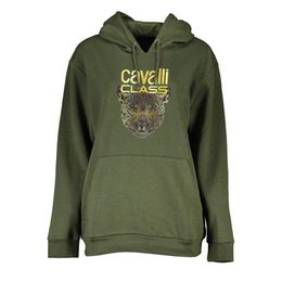 Cavalli Class Leopard Hoodie Milit&auml;rgr&uuml;n