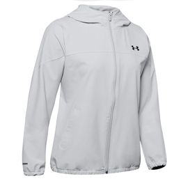 Under Armour Womens Woven Branded Full Rei&szlig;verschluss Hoodie Grey 1351794 014
