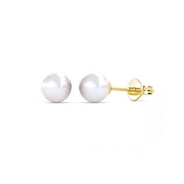 Vollmond Perlenohrringe - Gold und Kristall