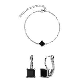 Calle Square Sets - Silber und Schwarz