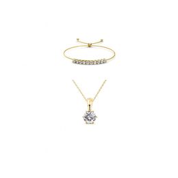 Kristall Mia Geburtsstein Set - Gold und Kristall