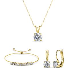 Mia Round Vernice Sets - Gold und Kristall