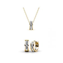 Quadratischer Reifensatz und Box - Gold und Kristall