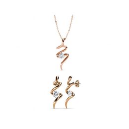 Spiralset - Rose Gold und Kristall