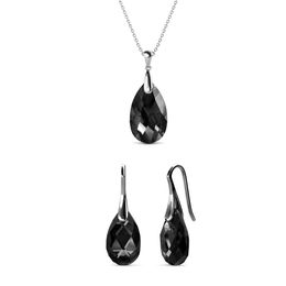 Teardrop-Haken-Sets - Silber und Schwarz