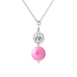 DIADEMA - Halskette - Wei&szlig;es Kristall & Perle - Love Jewelry Collection