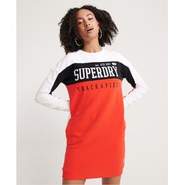 Superdry Panel lang&auml;rmeliges Sweatkleid