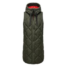 Navahoo Damen Steppweste Schnuckel &ndash; Lang & Stylisch mit Kapuze