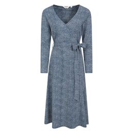 Mountain Warehouse Damen/Damen Santorini gepunktetes lang&auml;rmliges Midikleid (Dunkelblau)