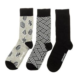 Pack-3 High-Top-Socken mit Antidruck-B&uuml;ndchen JF3LSMC01-MULTICOLOR Mann