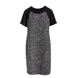 Schwarz-wei&szlig;es A-Linien-Kleid Conquista Fashion