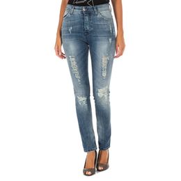 Met Lange Denim-Hose mit geradem Saum 10DB50280 Frau