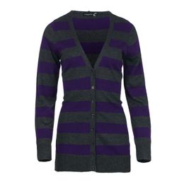 Gestreifte Strickjacke aus Wollmischung