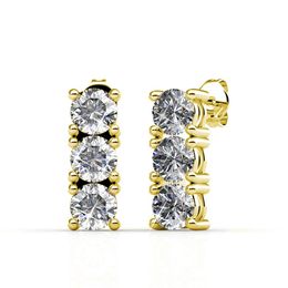 Tri Ohrringe - Gold und Kristall