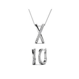 Criss und X Duo Set : Silber und Kristall