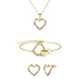 Locked Heart Lovett Zwei Sets - Gold und Kristall