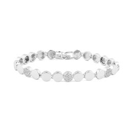 Luxenter Armband mit funkelnden Zirkonia-Steinen, rhodiniert &ndash; Sywi