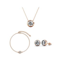 Parures Mond und Geburtsstein - Or Ros&eacute; et Cristal