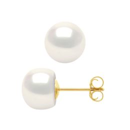 DIADEMA - Ohrringe - Gelbgold und echte S&uuml;&szlig;wasserperlen