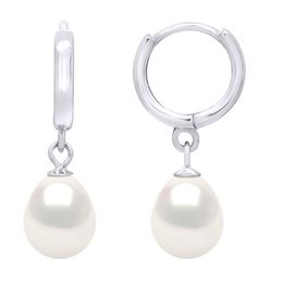 H&auml;ngende Ohrringe, echte S&uuml;&szlig;wasser-Zuchtperlen, Birne, 8&ndash;9 mm