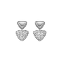 Luxenter Ohrringe aus 925er Sterlingsilber mit funkelnden Zirkonia-Steinen, rhodiniert &ndash; Haju