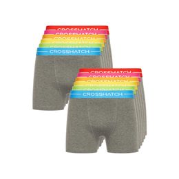 CrossHatch - "Astral" Boxershorts f&uuml;r Herren(12er-Pack) (Holzkohle-Mergel)