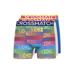 CrossHatch - "Rainbow Mix" Boxershorts f&uuml;r Herren(3er-Pack) (Blau)