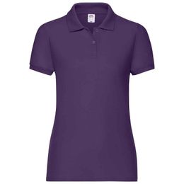 Fruit of the Loom Damen Poloshirt Lady Fit Piqu&eacute; (Violett)