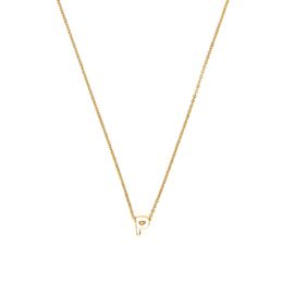 Luxenter Halskette mit 18-kar&auml;tiger Gelbgold-Finish &ndash; Alphabet