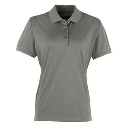 Premier - "Coolchecker" Poloshirt f&uuml;r Damen (Dunkelgrau)