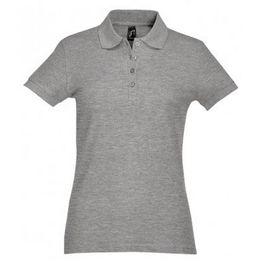 SOLS Womens/Ladies Passion Pique Short Sleeve Polo Shirt (Grau meliert)