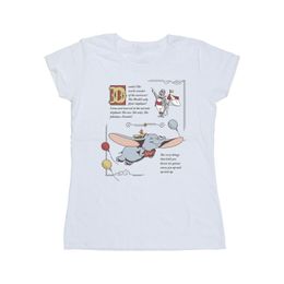 Disney - "Dumbo Story Book Page" T-Shirt f&uuml;r Damen (Wei&szlig;)
