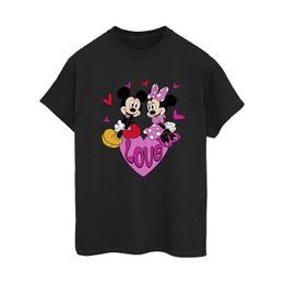Disney - "Love Heart" T-Shirt f&uuml;r Damen (Schwarz)