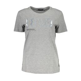 Guess Jeans Graues Baumwoll-T-Shirt f&uuml;r Frauen