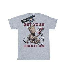 MARVEL - "Guardians Of The Galaxy Get Your Groot On" T-Shirt f&uuml;r Damen (Grau)